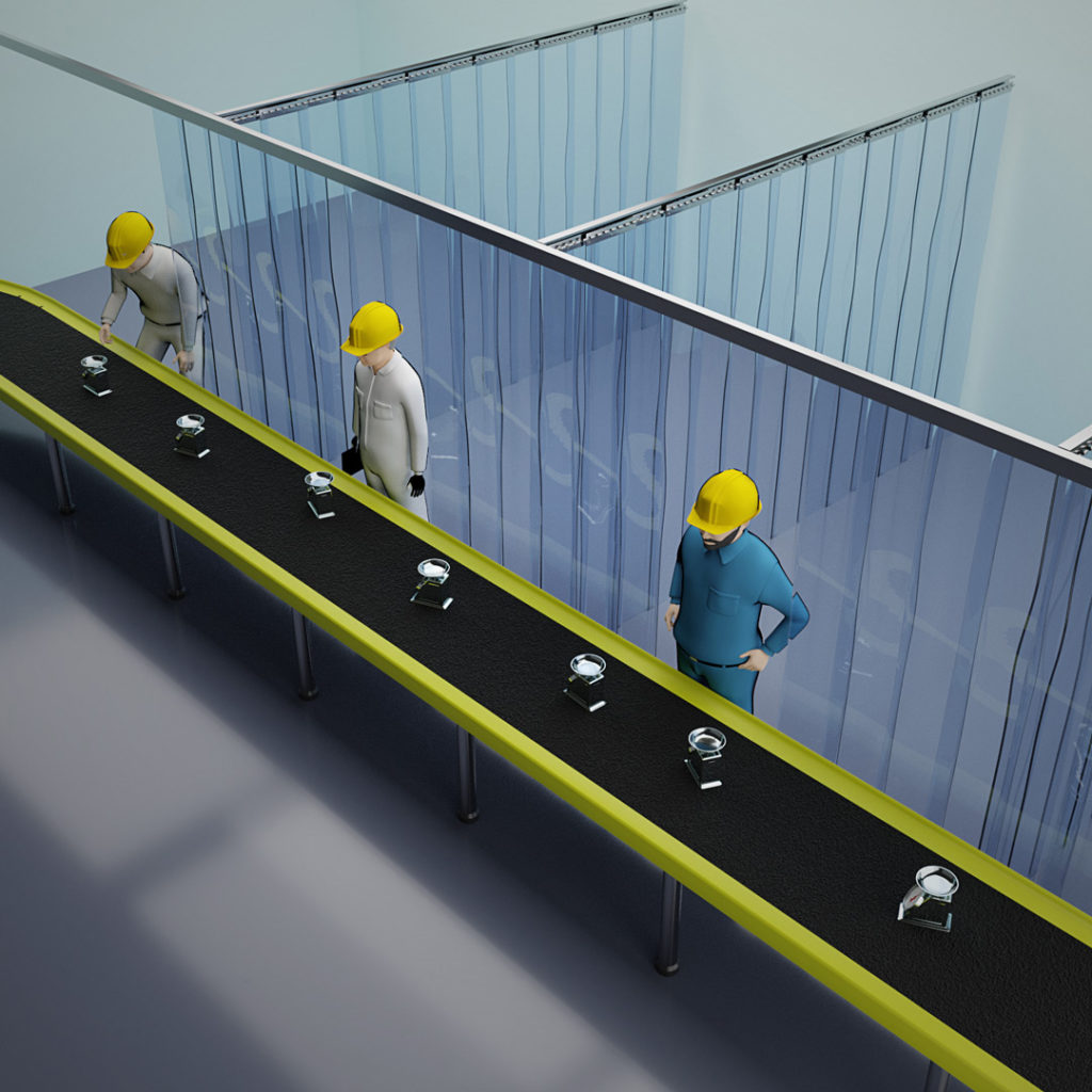 Factory Curtain Divider - Plastic Strip Curtain